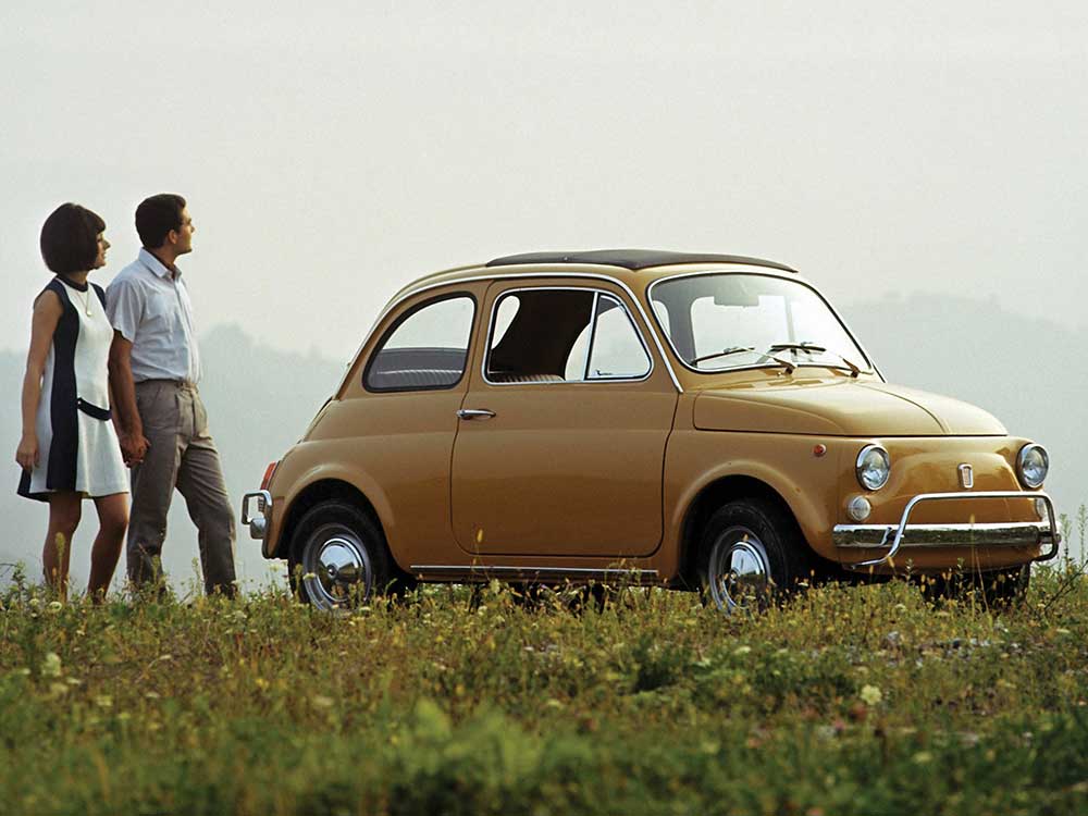 Fiat 500. Classic vintage small city car